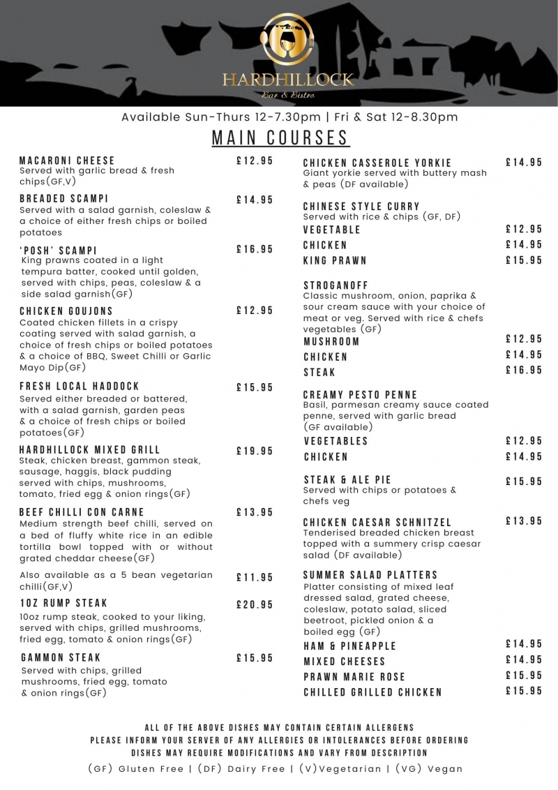 Food & Beverages - Elgin Golf Club